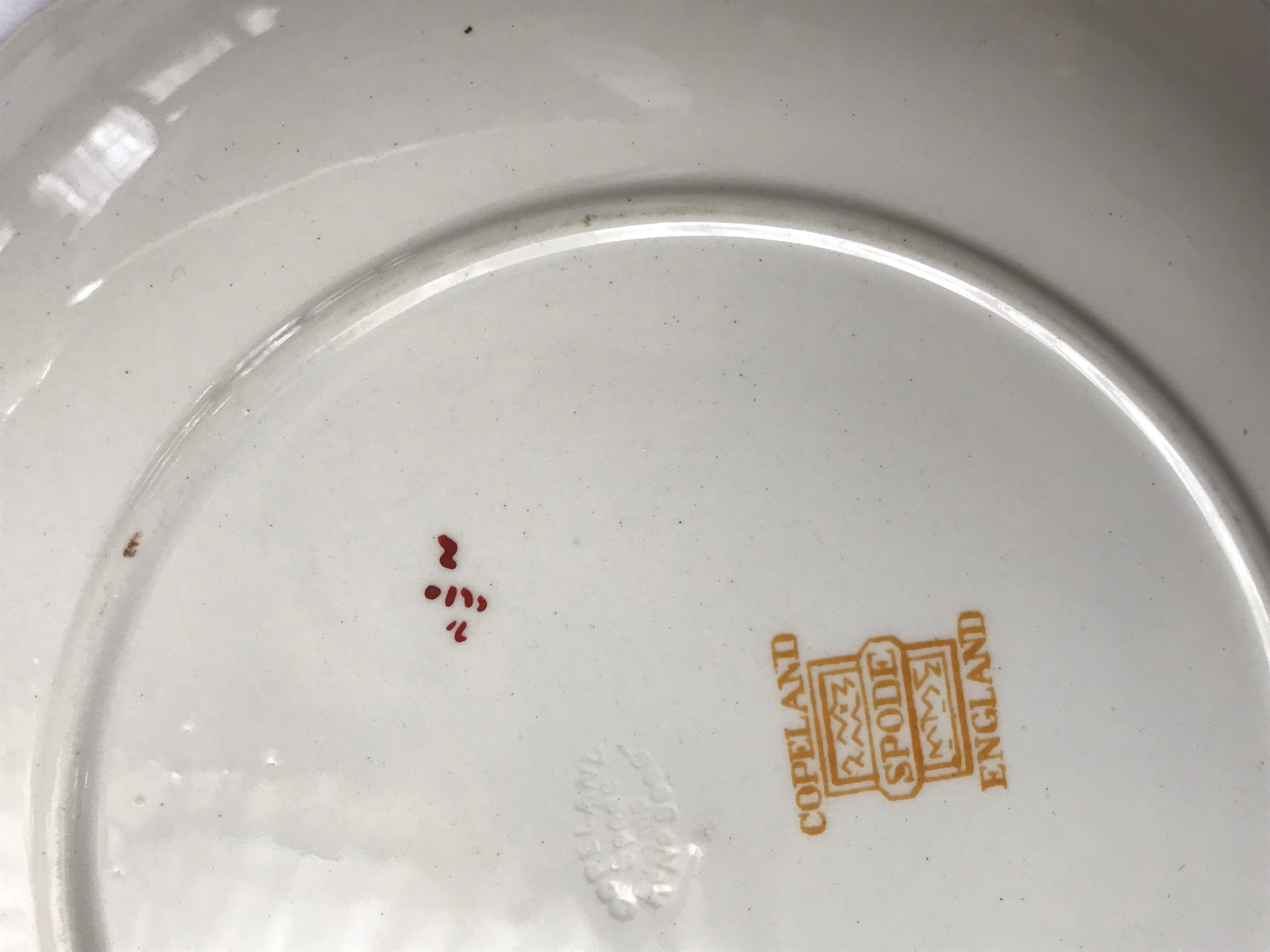 Spode Copeland Yellow Chinoiserie Transferware Peacock Peony Plate