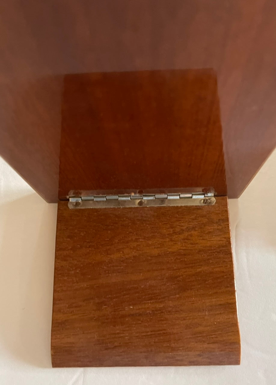 Pair Vintage Inlaid Wood Floral Inlay Book Ends Bookends