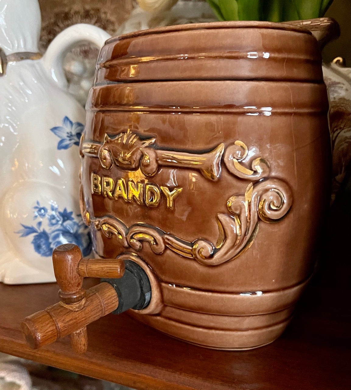 Vintage BRANDY English Spirits Decanter / Liquor Bottle for Lamp / Dec