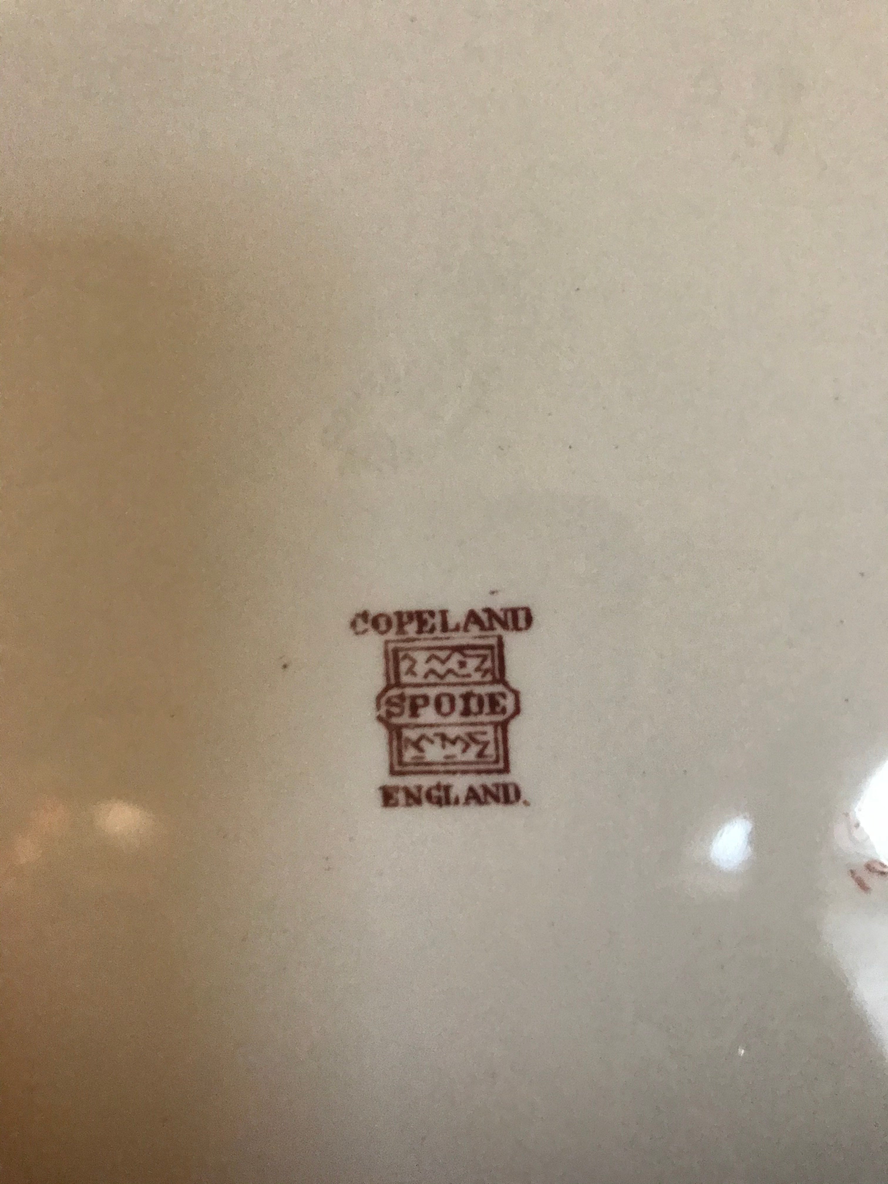 RARE Spode Copeland Italian Scene Camilla Polychrome Brown Plate