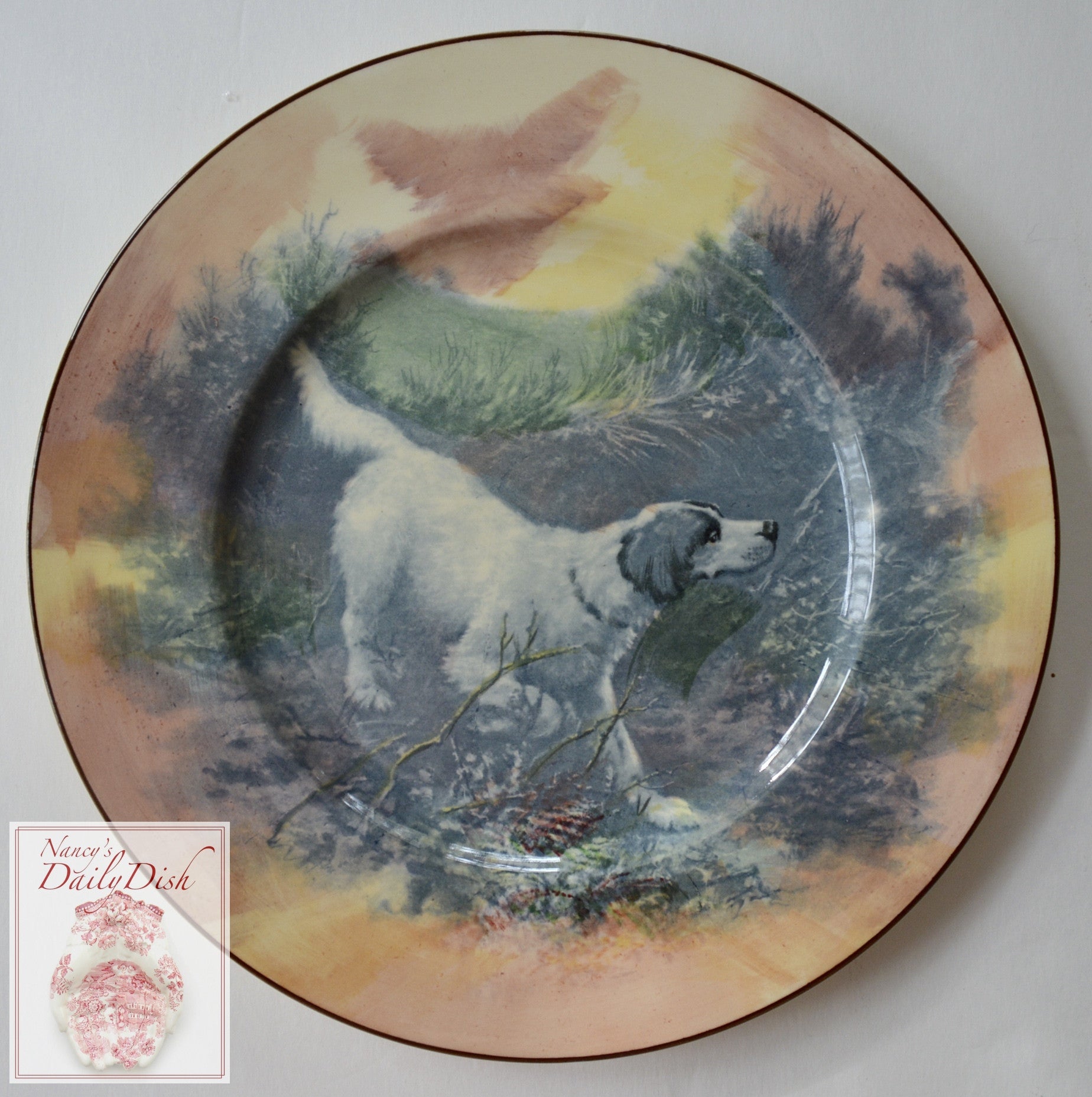 Royal Doulton Plate Hunting Scene English Setter Springer Spaniel Staf