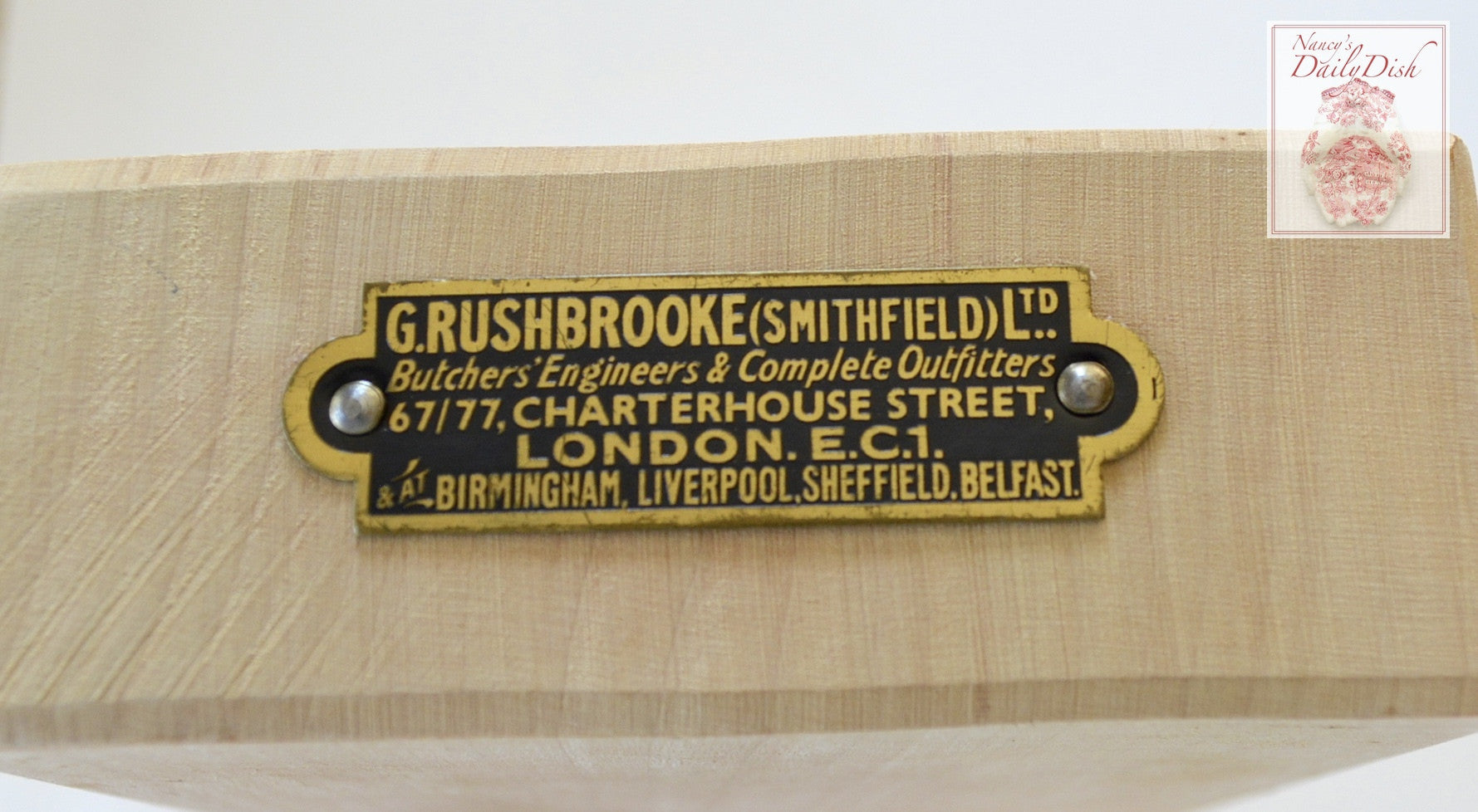 Antique English Victorian Rushbrooke Smithfield Butchers Fat Paddle BR