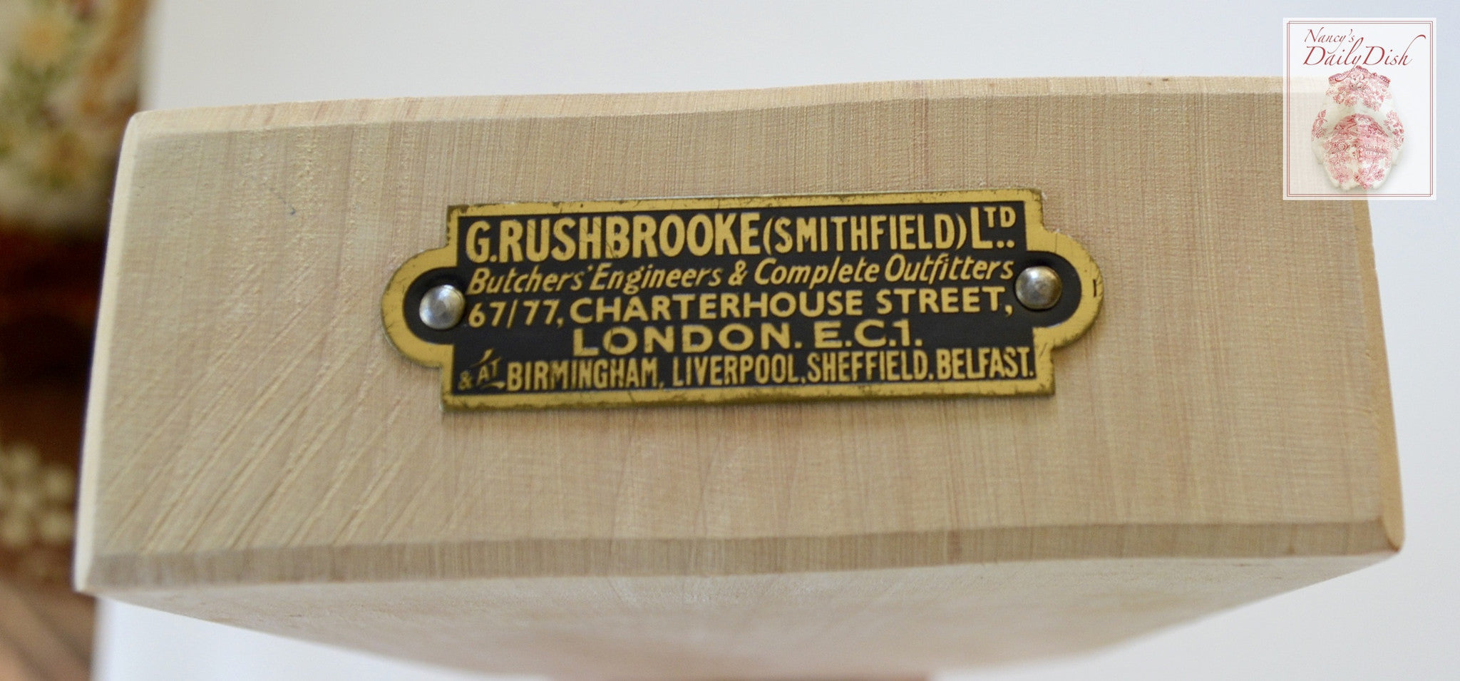 Antique English Victorian Rushbrooke Smithfield Butchers Fat Paddle BR