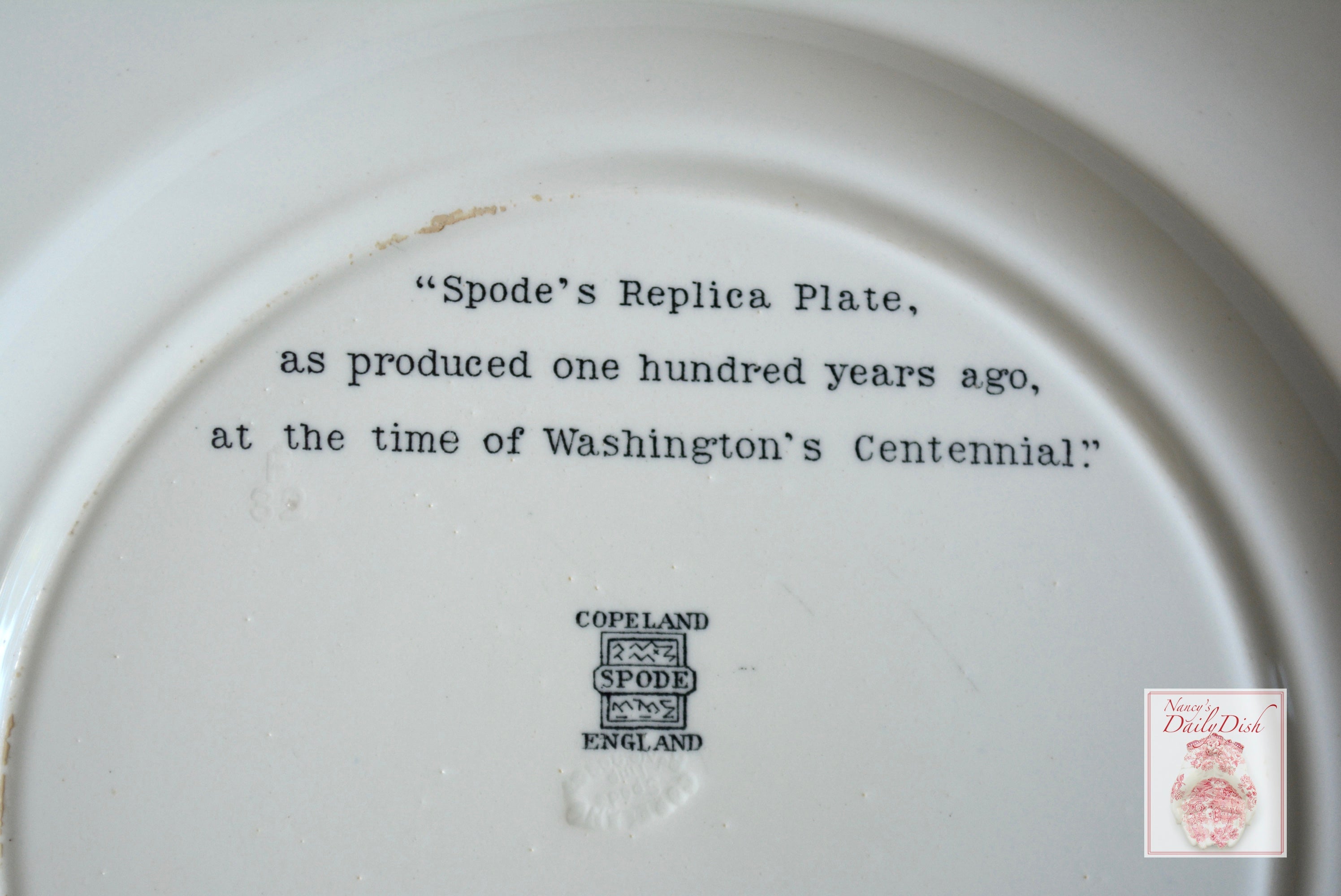 Spode Copeland Black Transferware Historical Charger Portrait Plate Ge
