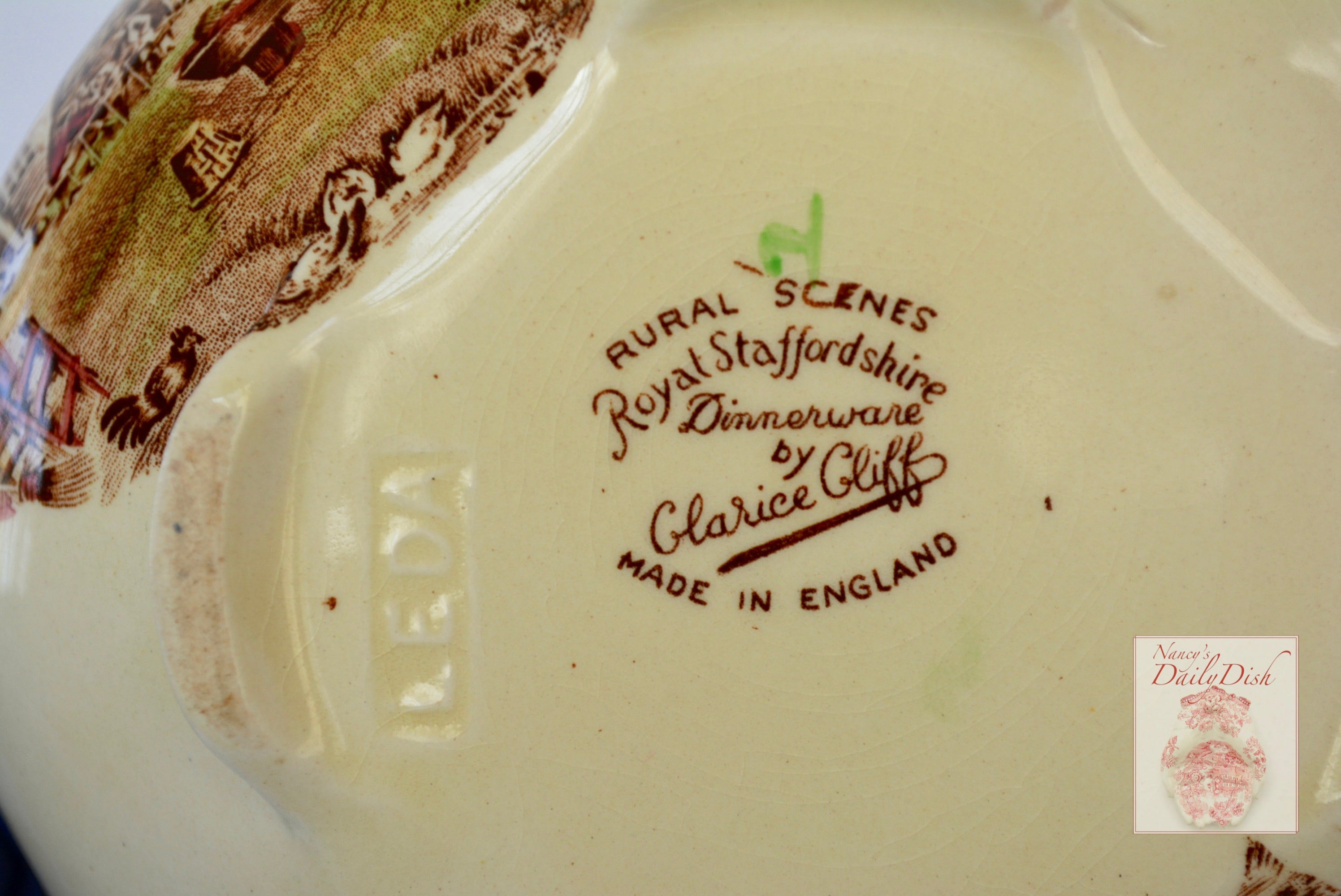 Antique Prattware Scottish Hunt Scene stag horse dogs Transferware Pla