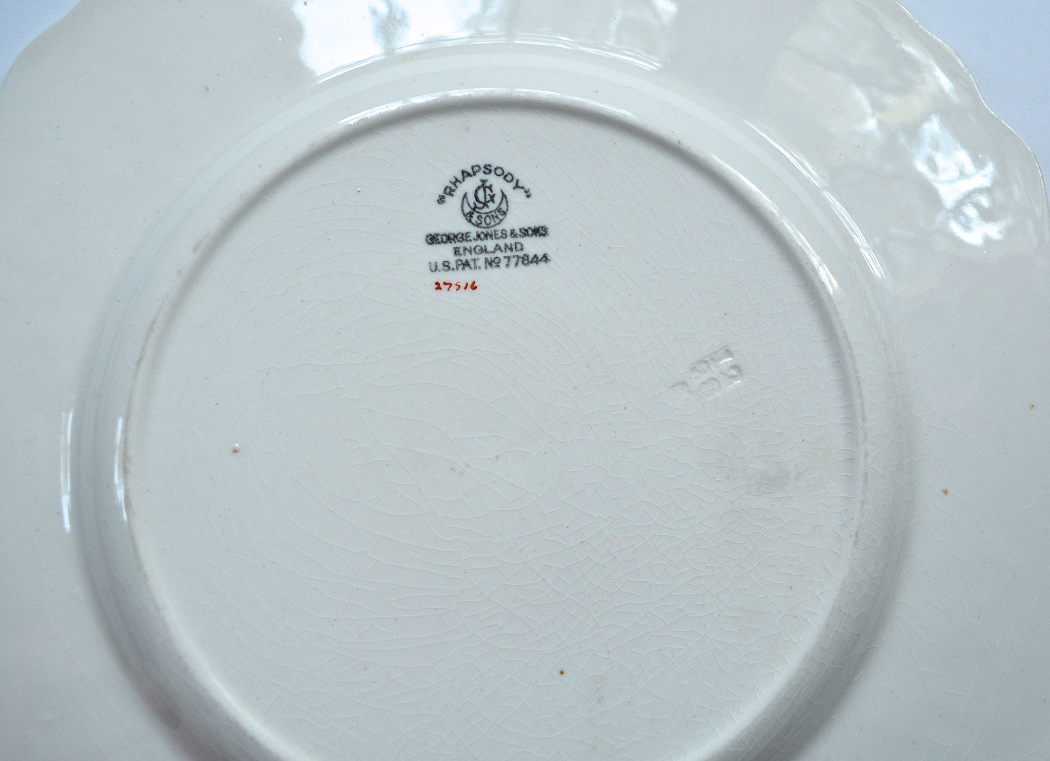 Antique George Jones Harvesting Hay English Transferware Brick Red Squ