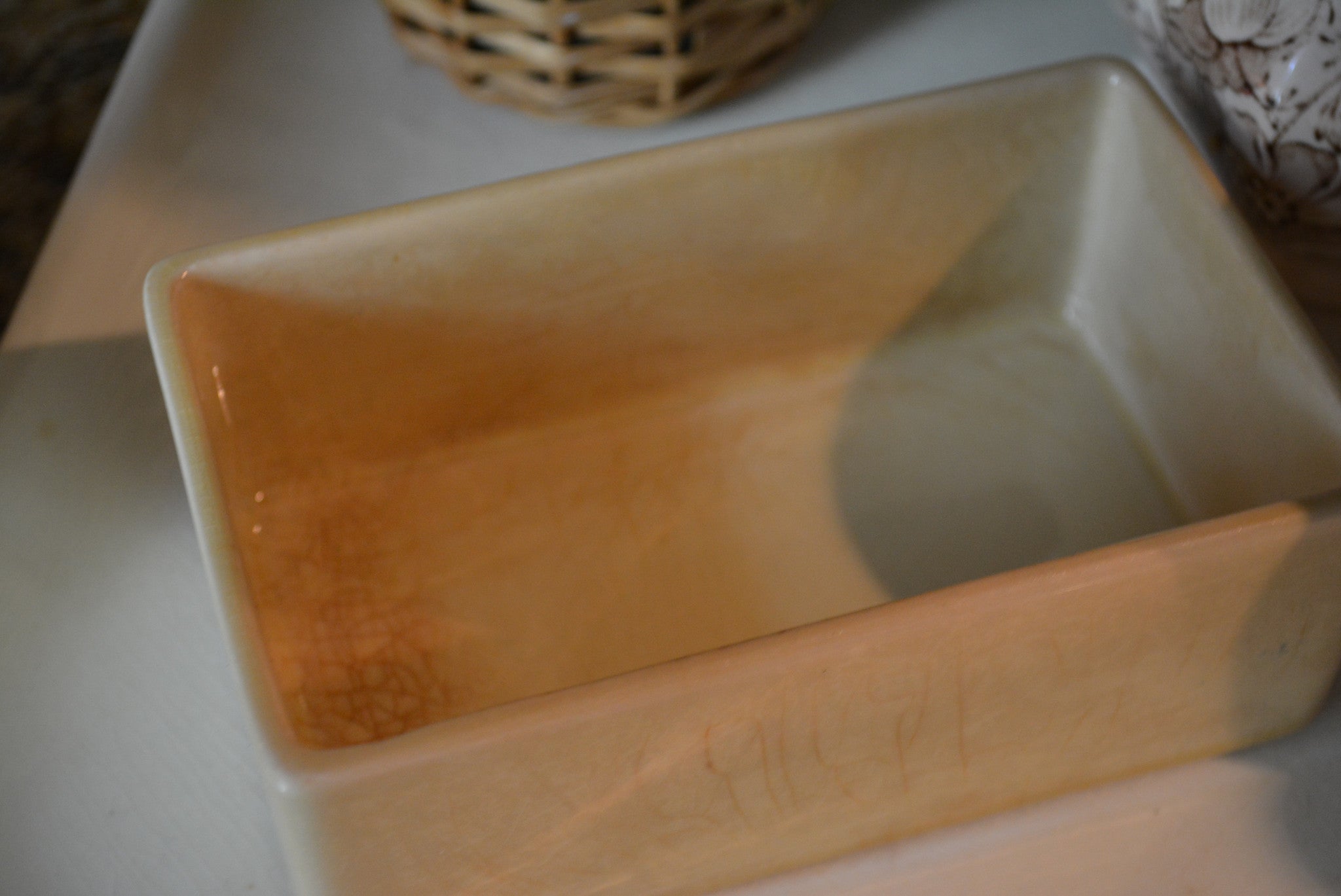 Figural Cow Topped Lidded Butter Dish Box or Tea Caddy Crown Devon