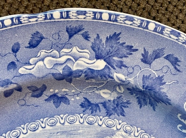 Vintage RARE Spode Pheasants Camilla light Blue Transferware Plate Gam