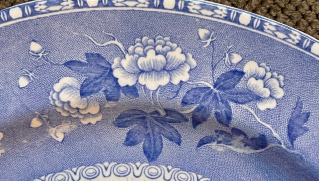 Vintage RARE Spode Pheasants Camilla light Blue Transferware Plate Gam