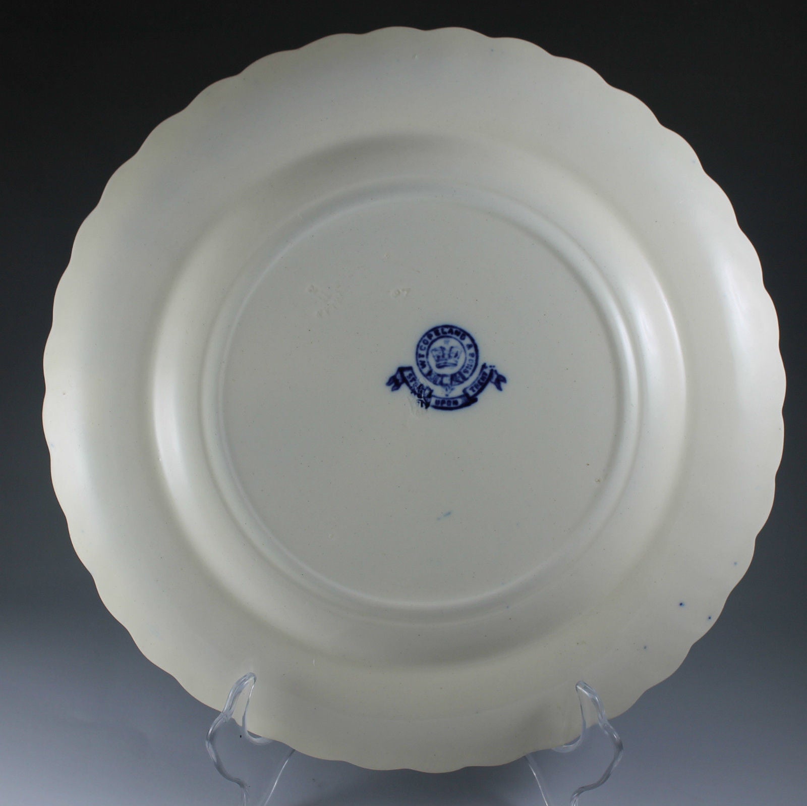 RARE 19th Century Spode Copeland Blue English Transferware Gilded Plat