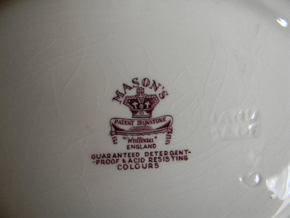 Mason's Romantic Watteau Purple English Victorian Transferware Platter