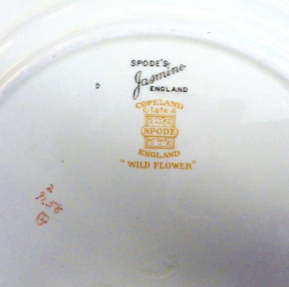Spode Copeland Yellow Transferware Rimmed Soup Bowl Polychrome Flowers